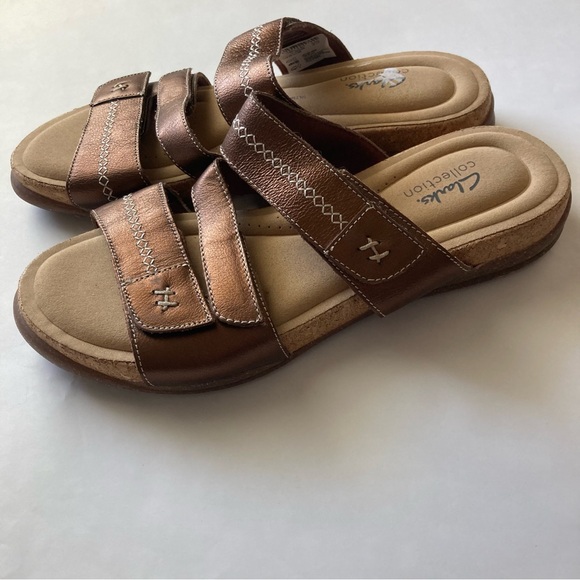Clarks | Shoes | Clarks Womens Roseville Bay Triple Strap Comfort ...